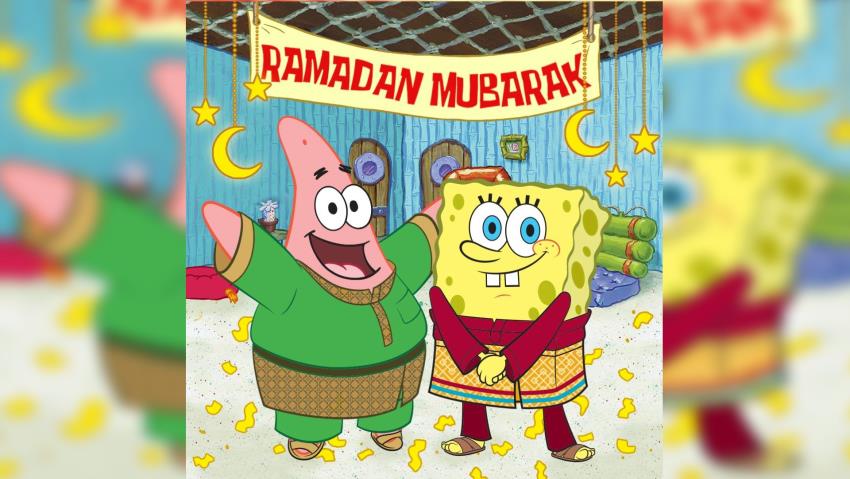 Berbalut Pakaian Tradisional Melayu, SpongeBob Kirim Pesan Ramadhan ...